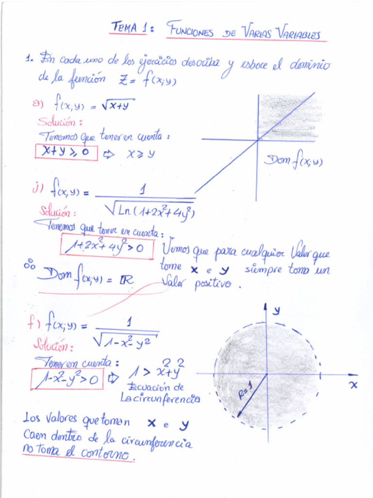 Tema - Funciones de Varias Variables | PDF