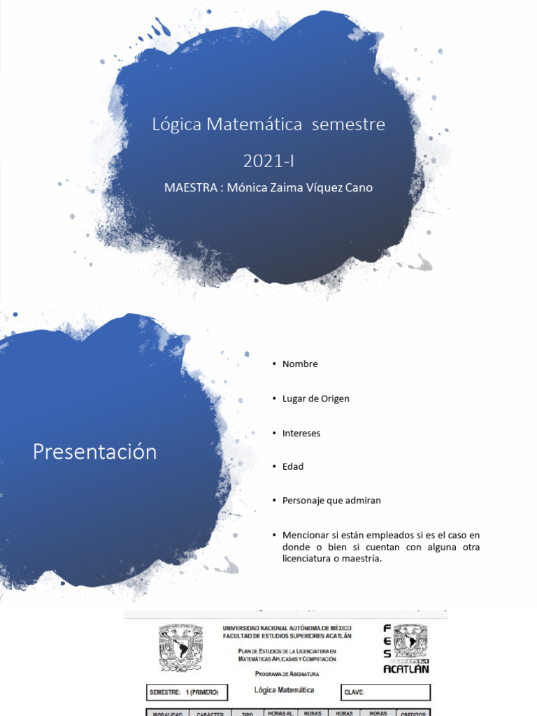 LOGICA MATEMATICA - Presentacion Completa | PDF | Proposición | Ecuaciones