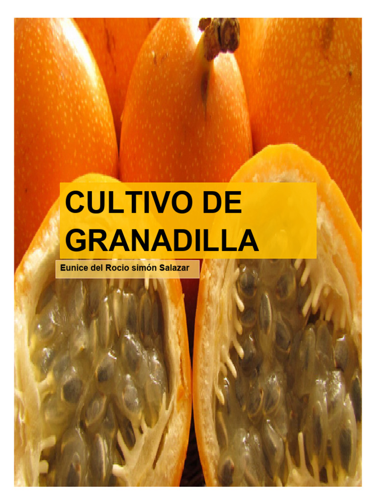Cultivo de Granadilla | PDF | Riego | Tallo de la planta