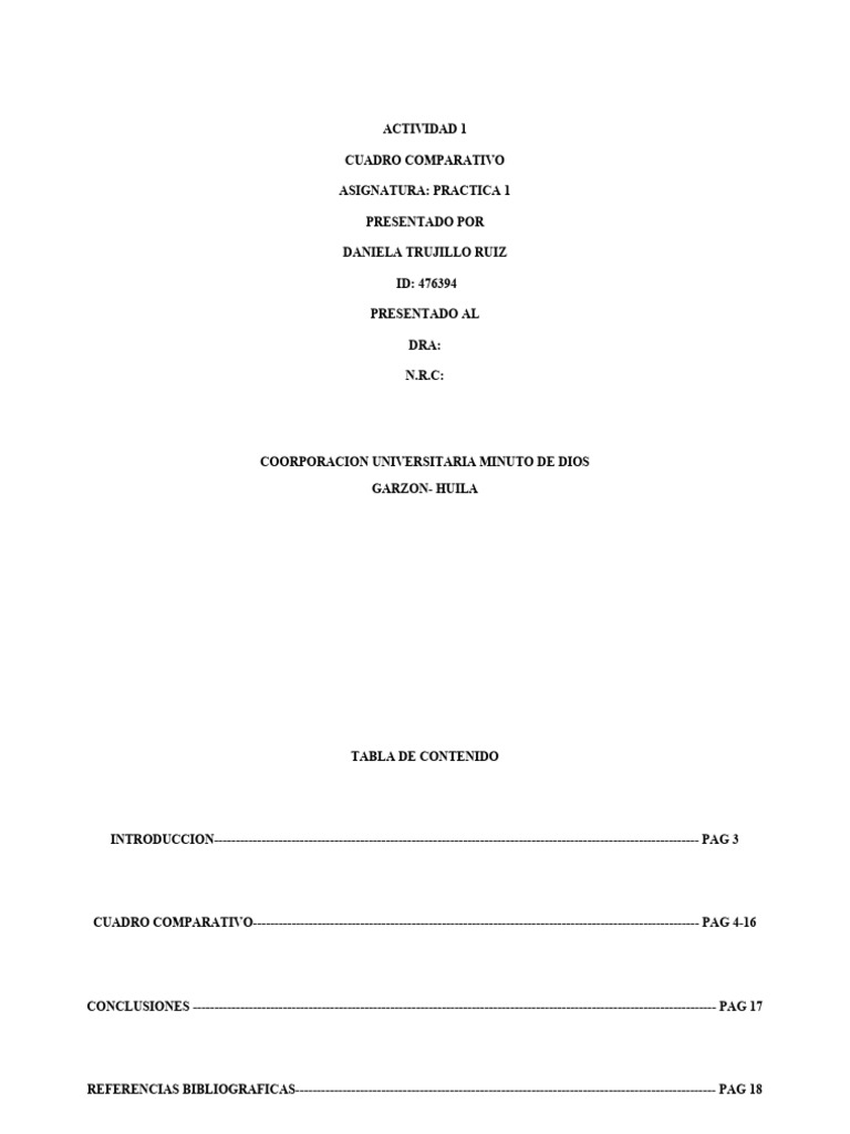 Actividad 7.docx Cuadro Comparativo - Docx Revisar | PDF