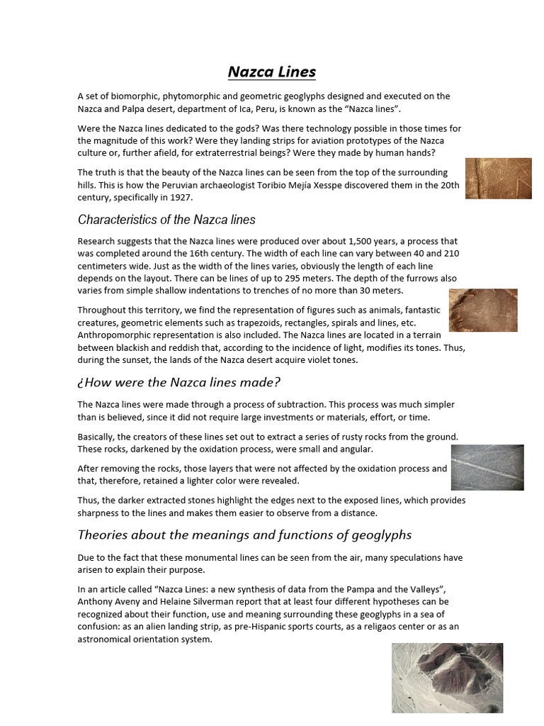 Trabajo Ingles Lineas de Nazca | PDF
