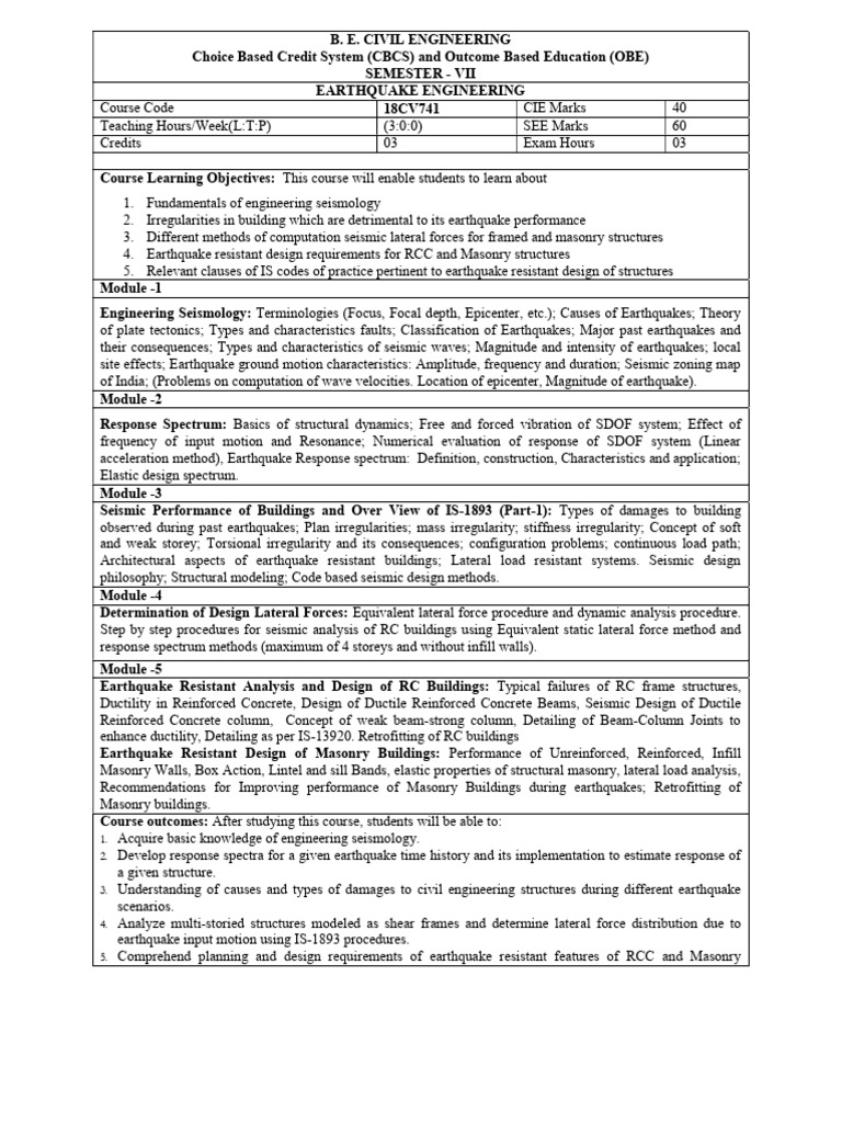 Earthquake Engineering Notes | PDF | Earthquakes | Moment Magnitude Scale