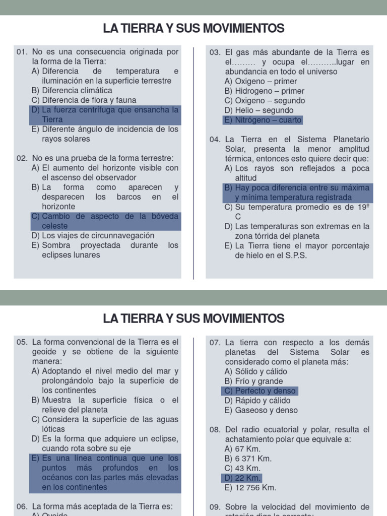 02.setiembre 2020.geografía - La Tierra y Sus Movimientos | PDF ...