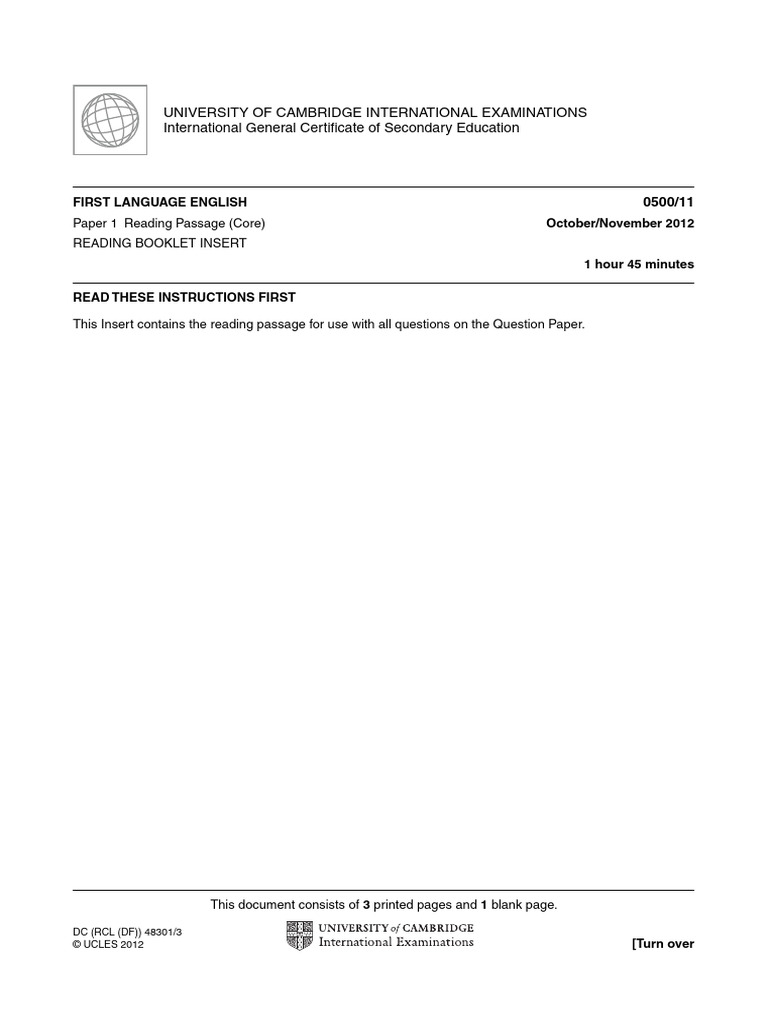 Past Paper 1 - Paper 1 Core | PDF | Machu Picchu