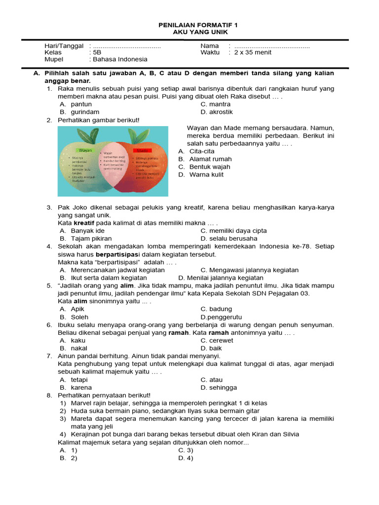 Af Bi 1 Aku Yang Unik Pdf