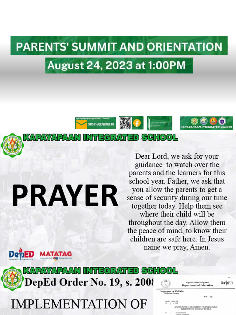 Parents'Orientation | PDF