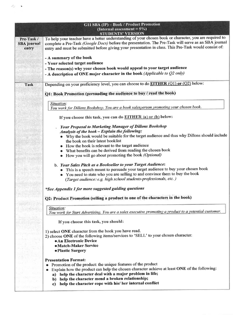 2223 G11 Sba Checklist | PDF