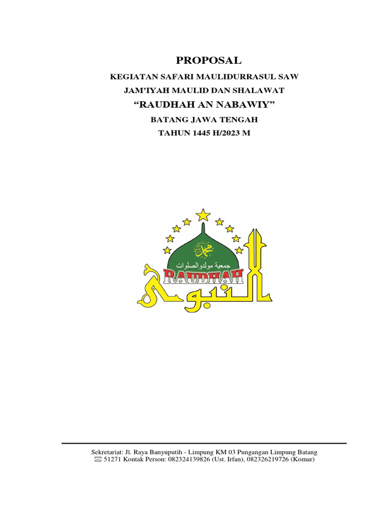 Proposal Kegiatan Ran 1445 H | PDF | Ilmu Sosial | Perjalanan