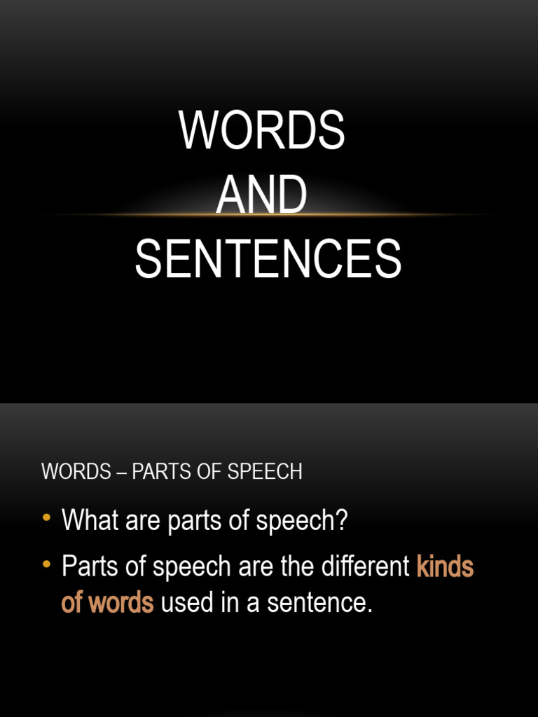 Parts of Speech and Sentence Patterns | PDF | Part Of Speech | Noun
