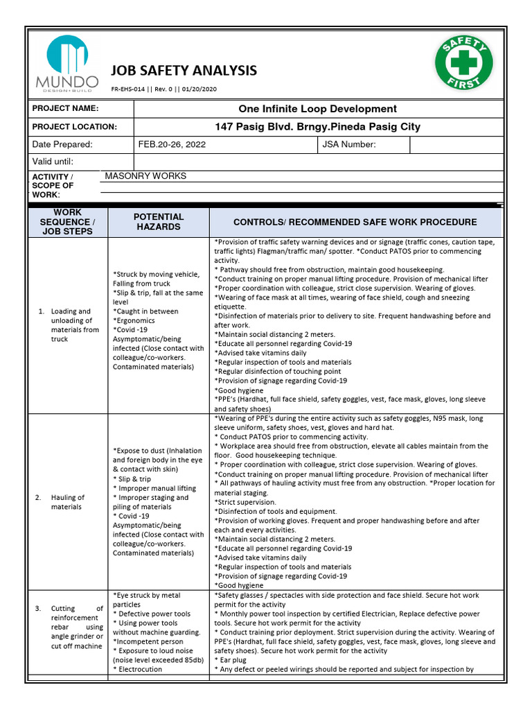 Jsa - Masonry Feb.20-26 | PDF