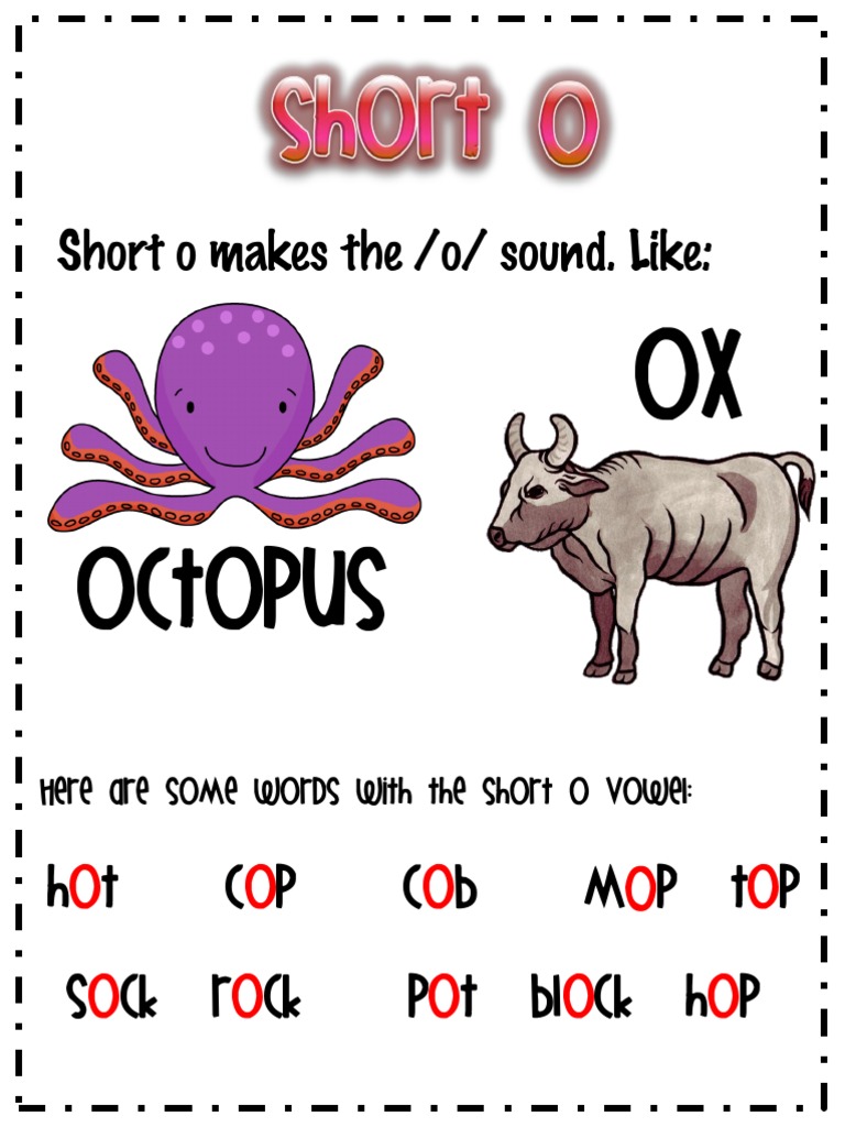 Short o Anchor Chart | PDF