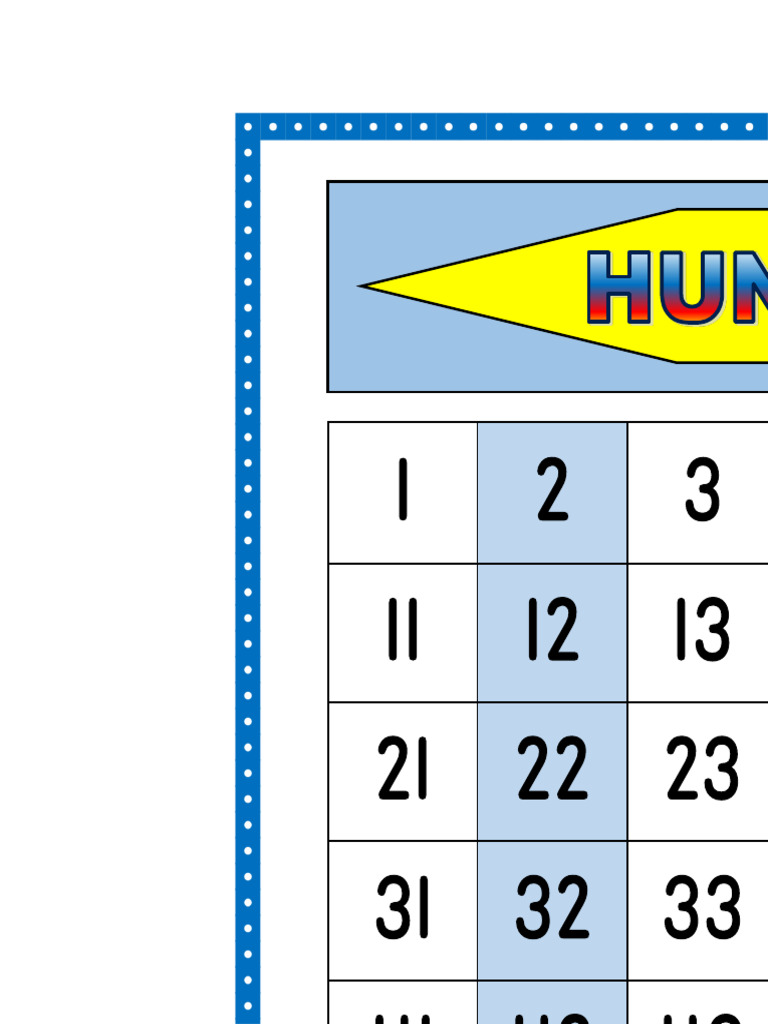Large Hundred Chart 1c | PDF