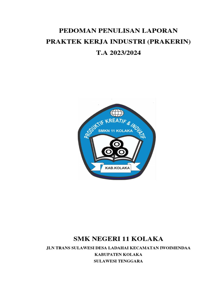 Pedoman Penulisan Laporan Prakerin | PDF