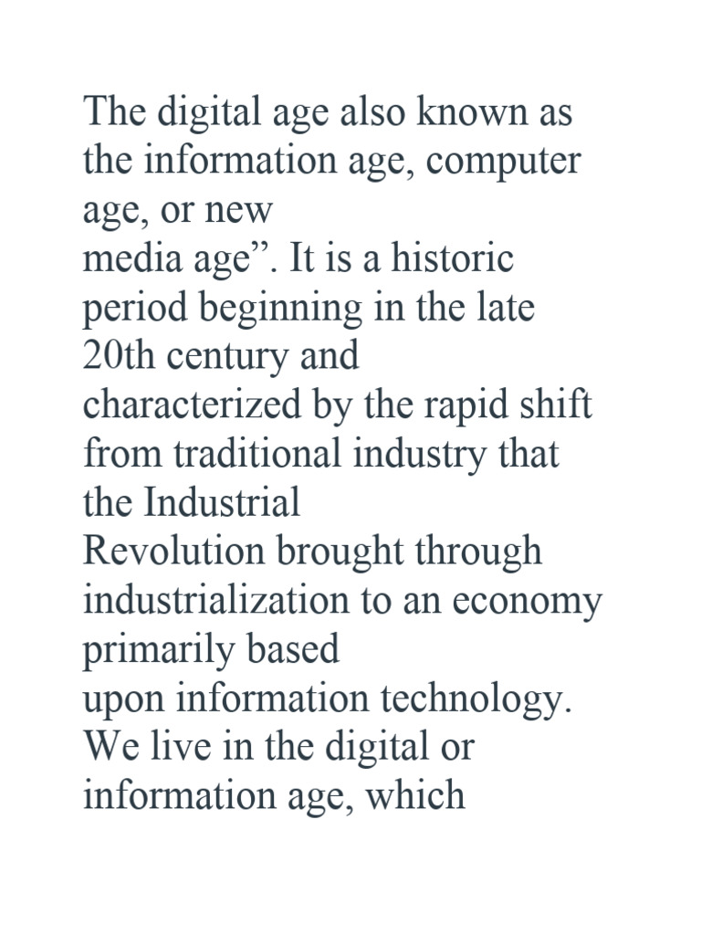 Introduction To Digital Era | PDF