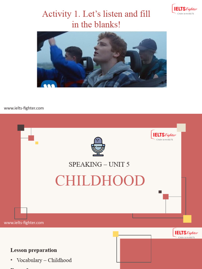Speaking-Unit 5. Childhood | PDF