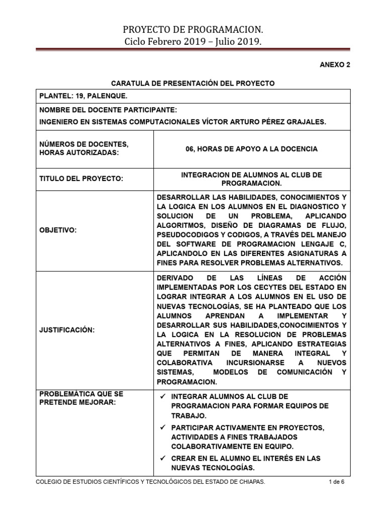 Proyecto de Programacion | PDF | Programación de computadoras | Maestros