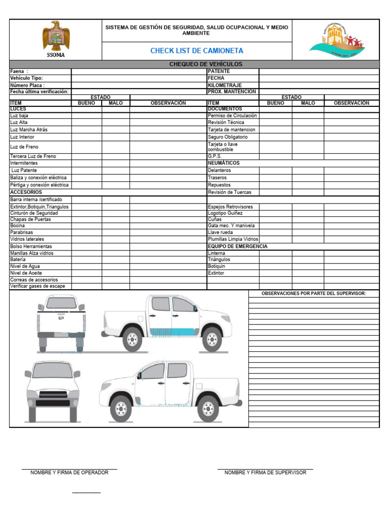 CHECK List Camioneta | PDF | Bienes manufacturados | Tecnología de ...