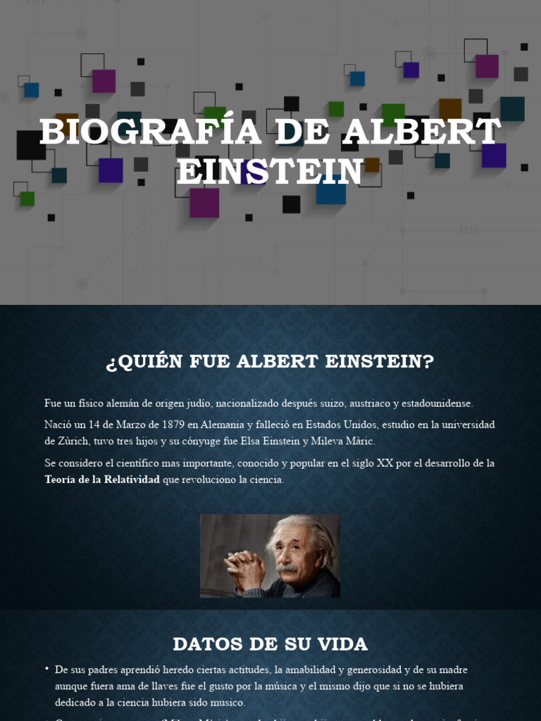 Biografía de Albert Einstein | PDF | Historia | Novela negra, policíaca ...