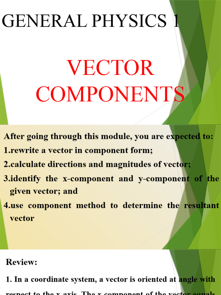 Q1 Vector Component | PDF