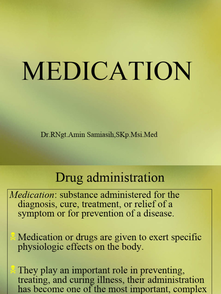 Rute Pemberian Obat | PDF | Topical Medication | Injection (Medicine)