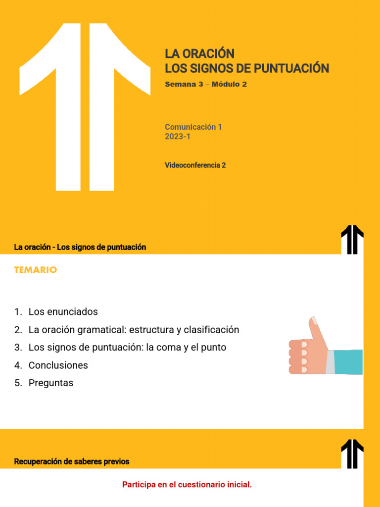 La Oración y Los Signos de Puntuación PDF | PDF | Oración (Lingüística ...