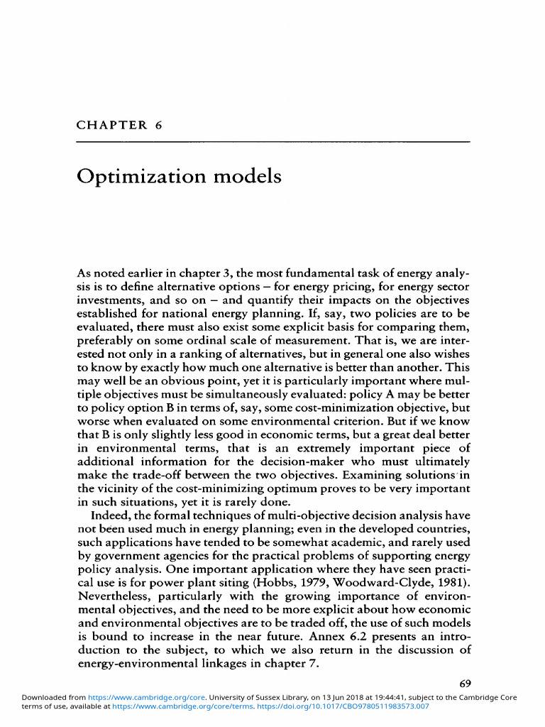 6.optimization Models | PDF | Mathematical Optimization | Linear Programming