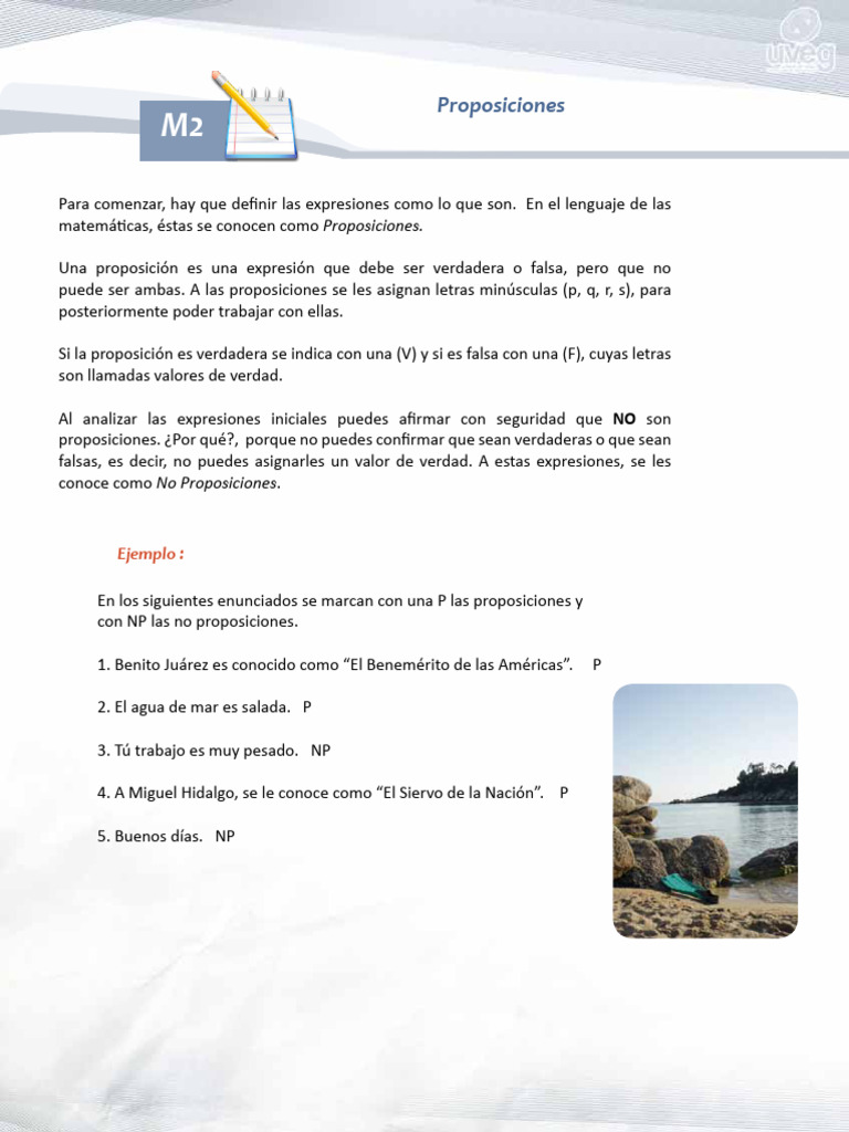 act. 3 proposiciones | PDF | Proposición | Verdad