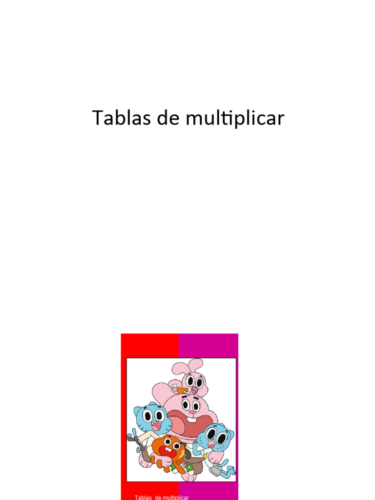 20 Diseños Tablas de Multiplicar - PDF Versión 1 | PDF