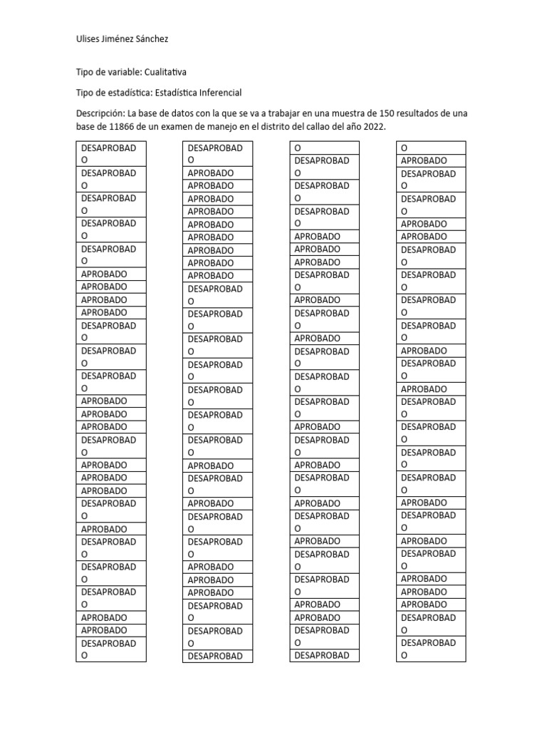 Tipo de Variable | PDF