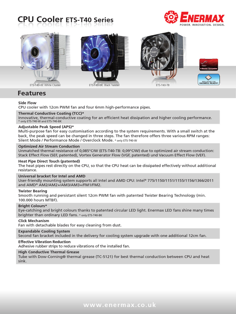 Ets t40 BK W TB - Datasheet - en | PDF | Bearing (Mechanical) | Electricity