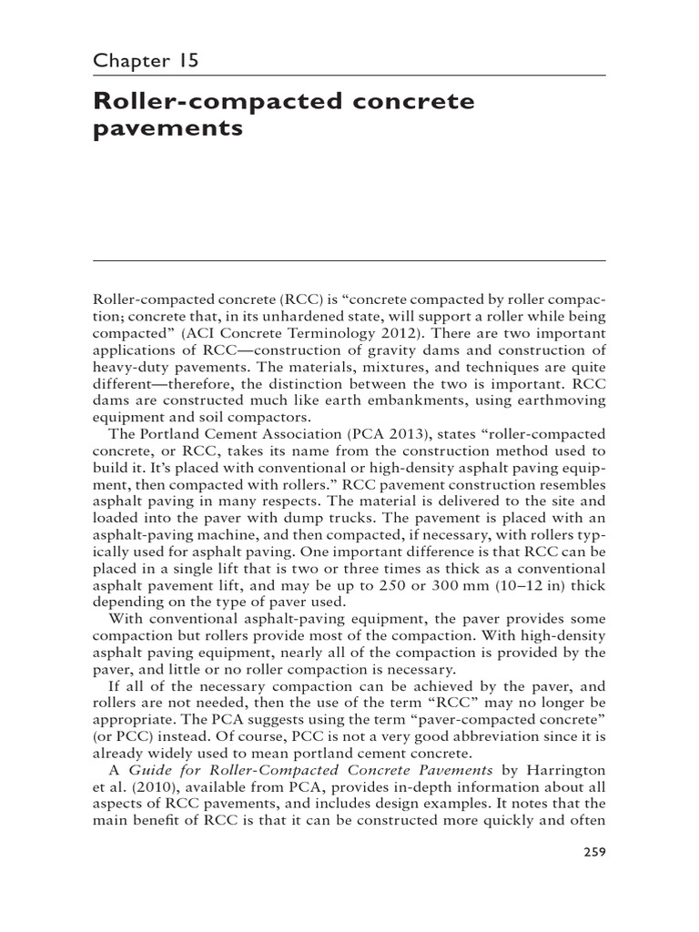 Roller-Compacted Concrete (Chapter 15) | PDF | Concrete | Road Surface
