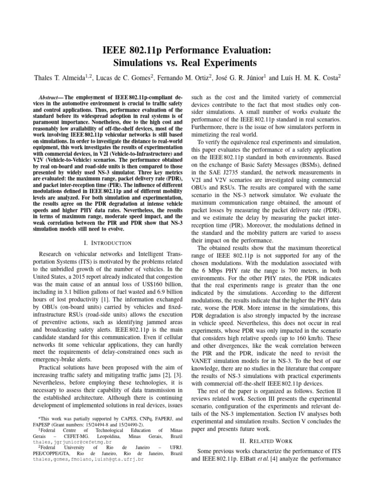 Simulation Vs Real Experiments | PDF | Ieee 802.11 | Simulation