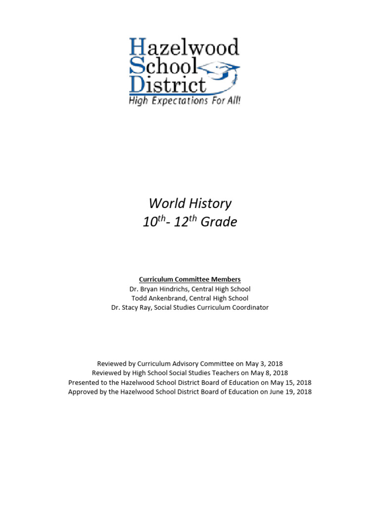 World History - Overview | PDF | Curriculum | Globalization