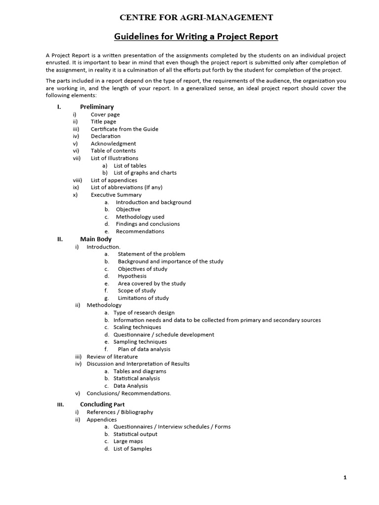 Guidelines For Report Writing (SIP) | PDF | Methodology | Data