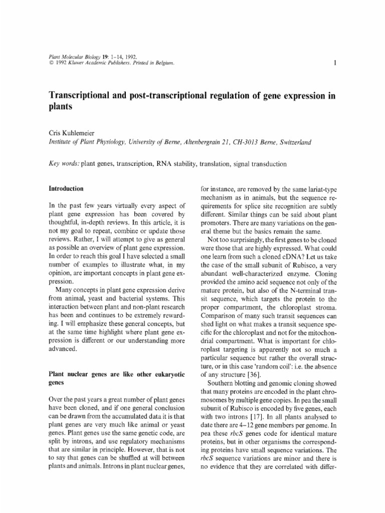 transcriptional-and-post-transcriptional-regulation-of-gene-expression