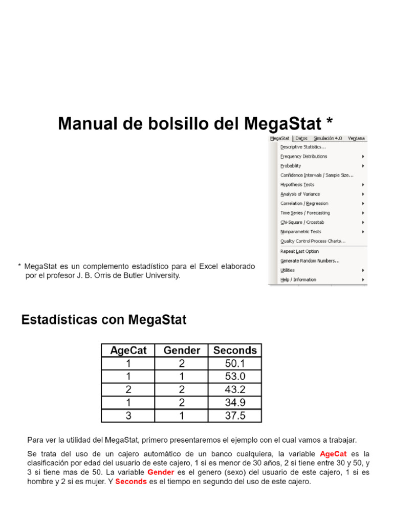 MEGASTAT | PDF