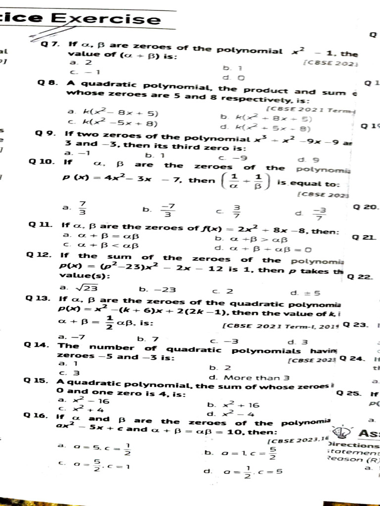 10th Mathematics MCQ | PDF | Theoretical Computer Science ...