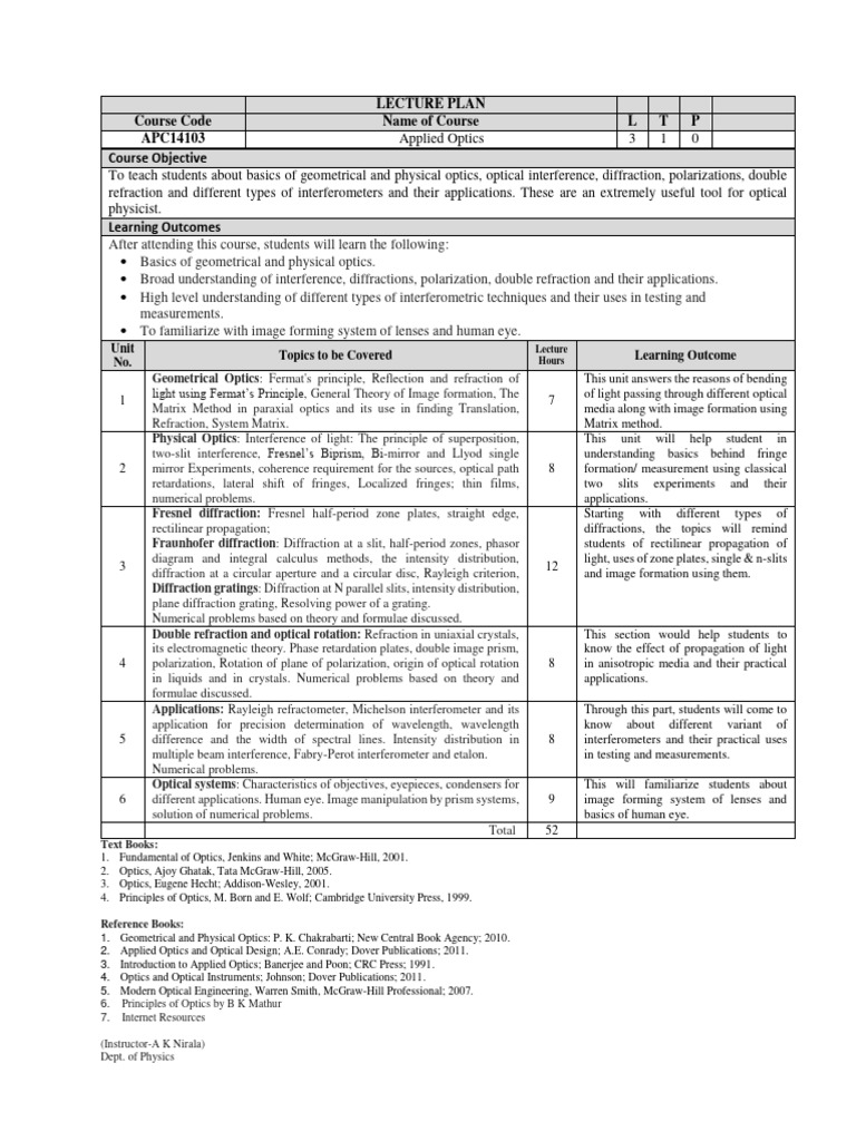 Lecture PHYSICS | PDF | Optics | Diffraction