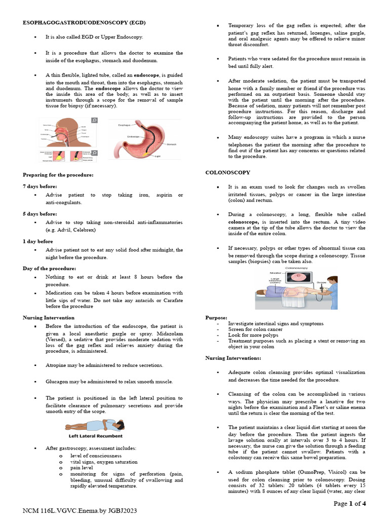 Enema Pdf Colonoscopy Endoscopy