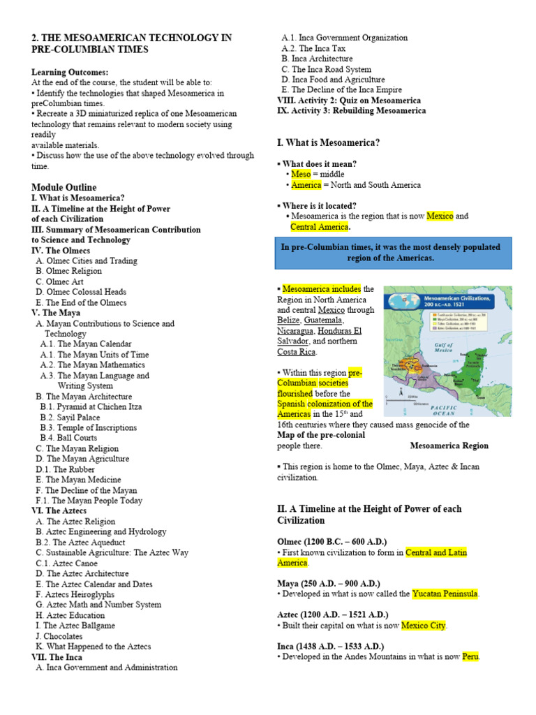 The Mesoamerican Technology in Pre-Columbian Times | PDF | Mesoamerica ...