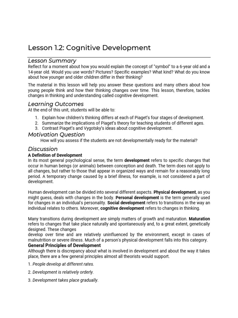 EDUC 202 Lesson 1.2 | PDF