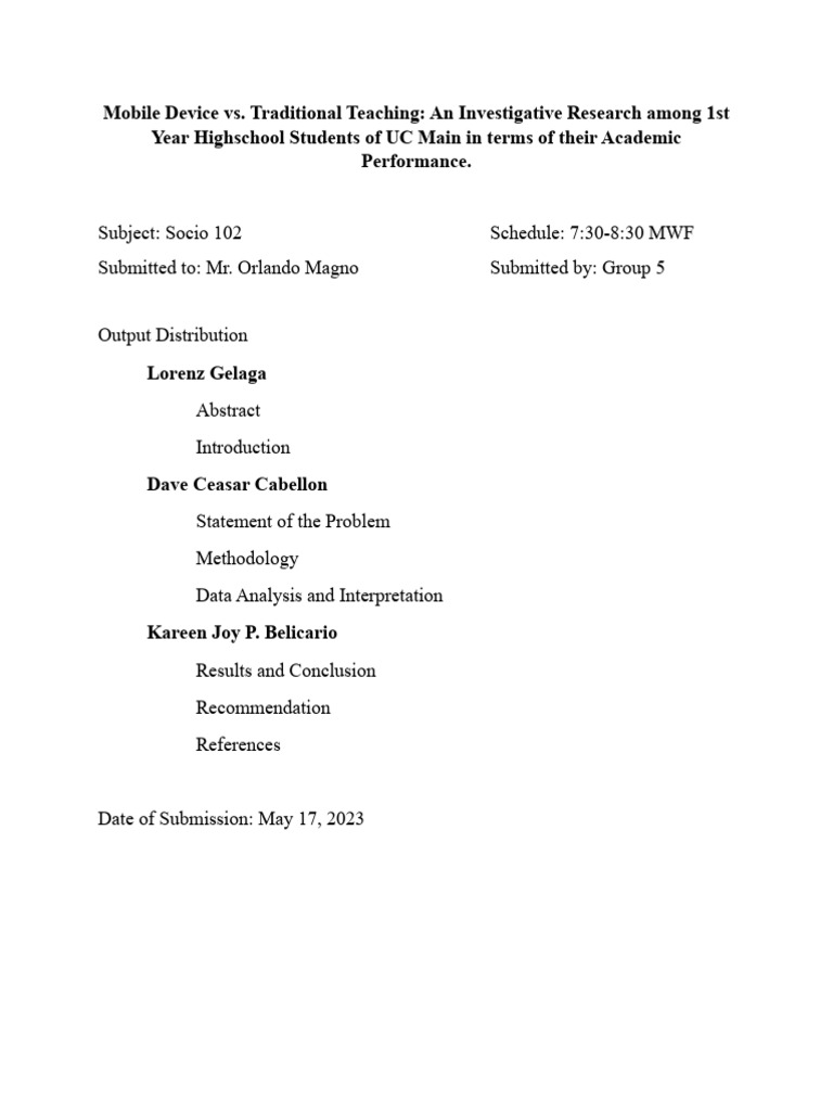 Final Ip Research Socio 102 | PDF | Educational Technology | Learning