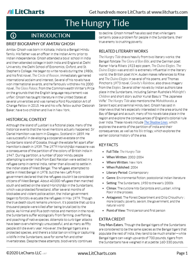 The Hungry Tide LitChart | PDF