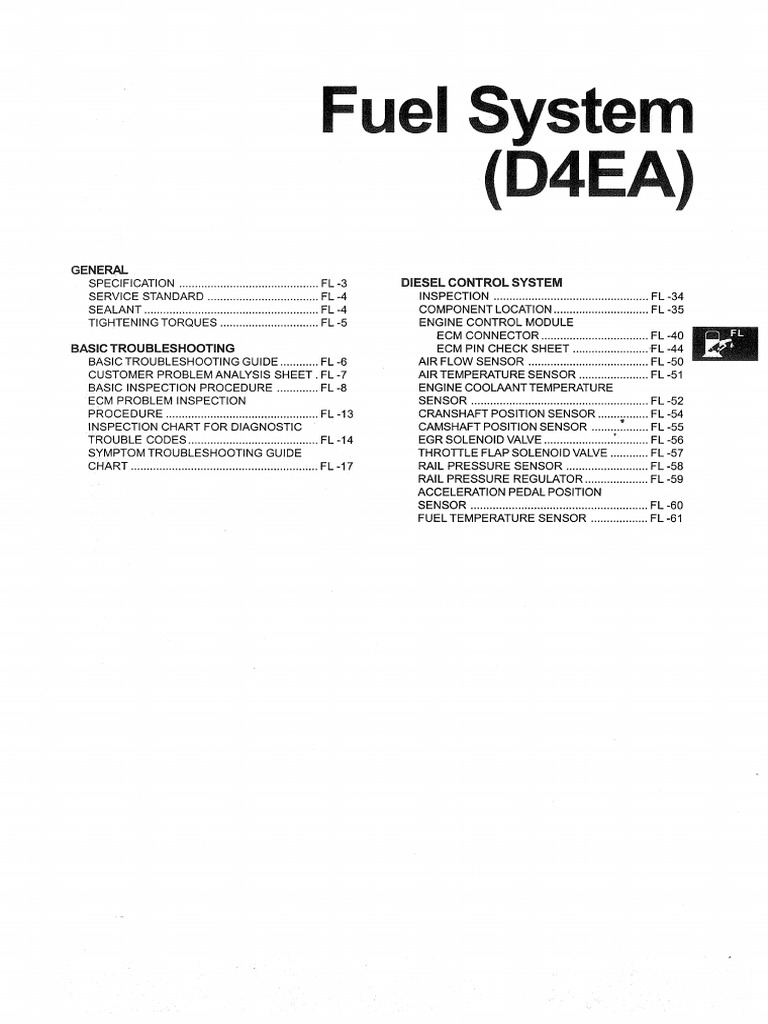 FL Fuel System D4EA | PDF