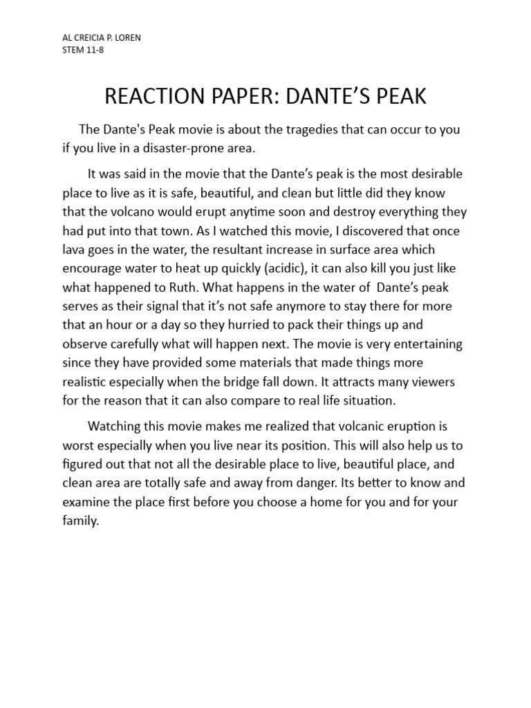 Reaction Paper | PDF