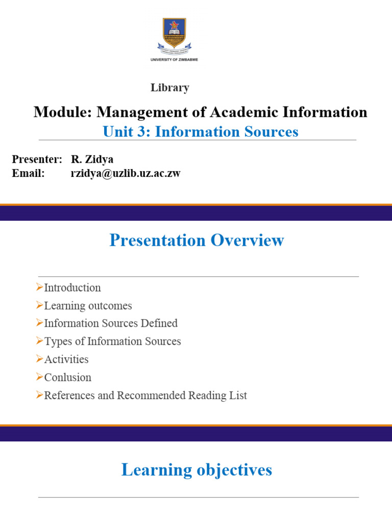 Three Types of Information Sources | PDF | Information | Academic Journal