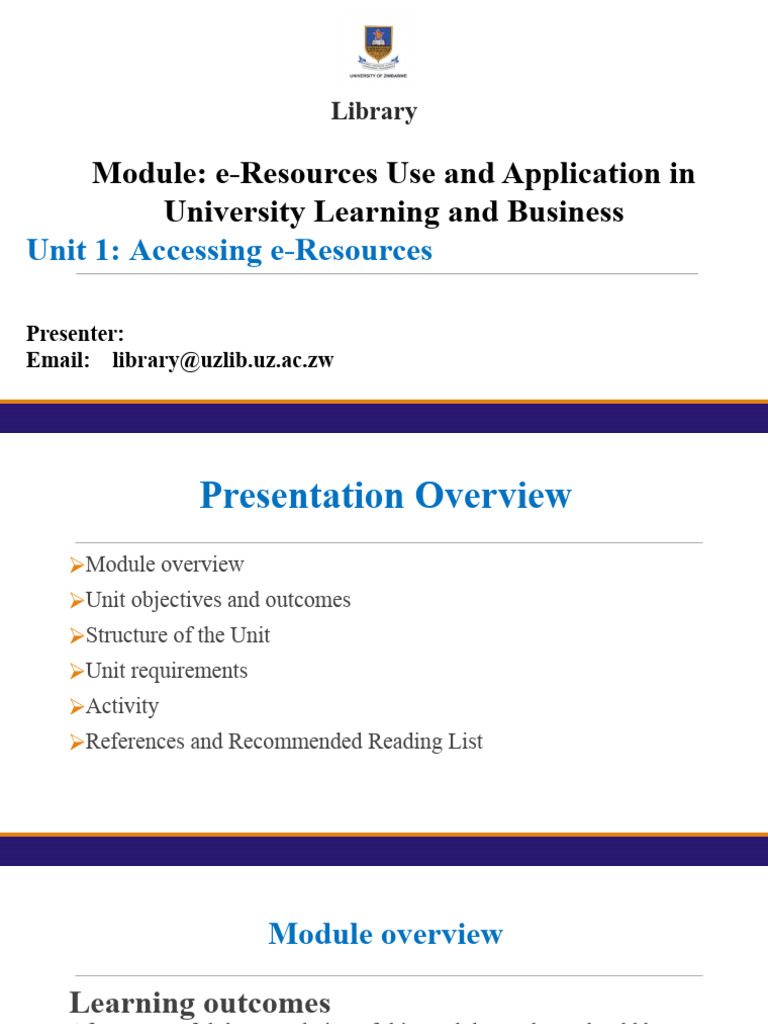 Unit 1 Introduction To Eresources | PDF | Libraries | Databases