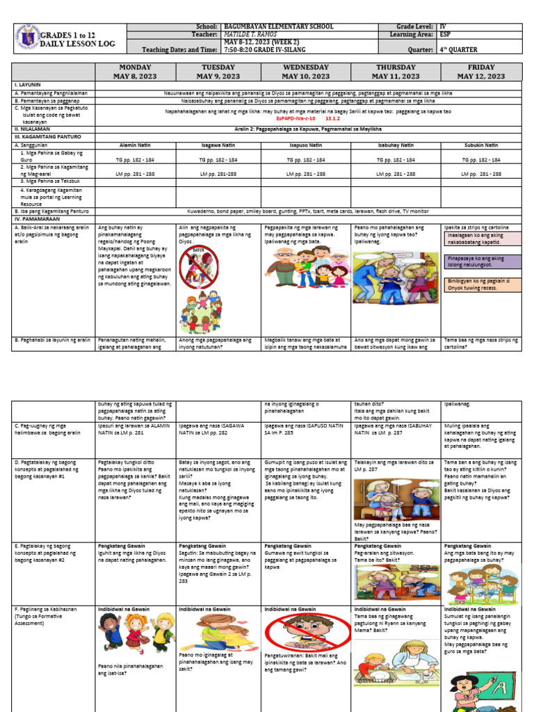 DLL - Esp 4 - Q4 - W2 | PDF
