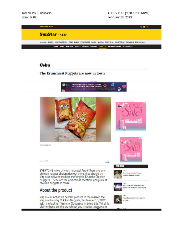 Exercise 2 ACCTG 111B | PDF | Corporations | Private Sector