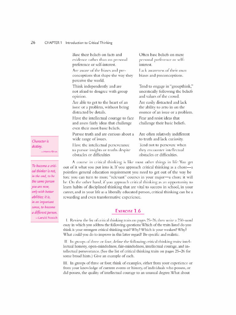 Diff in Critical Thinker | PDF